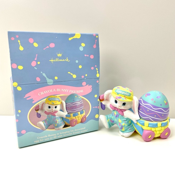 Hallmark | Holiday | Vintage Hallmark Crayola Easter Bunny Egg Figurine ...